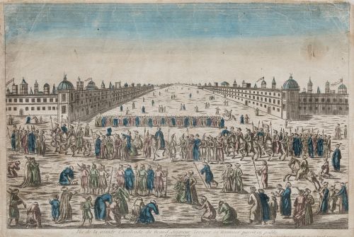 ESCUELA FRANCESA, Vue De La Grande Cavalcade Du Grand Seigneur Lorsque ...