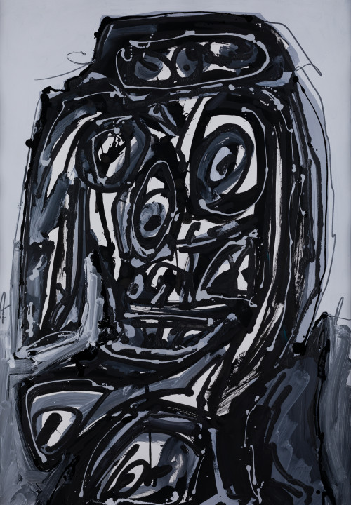 ANTONIO SAURA, Dama, 1985, Acrílico, tinta china, gouache, grafito y ...