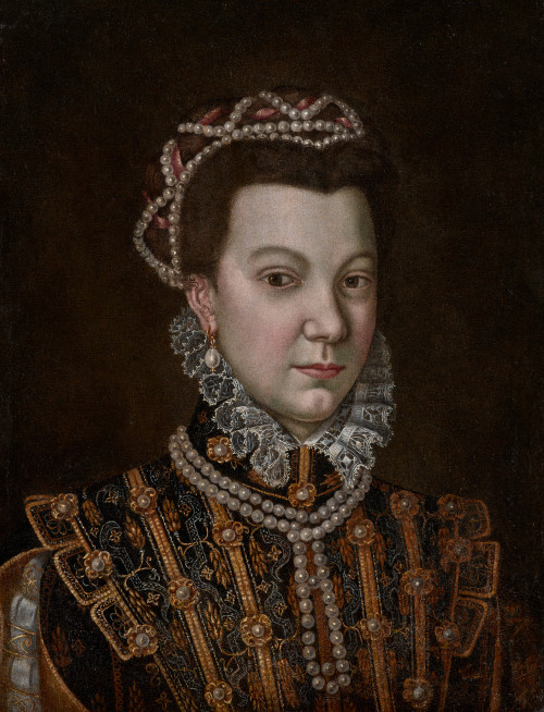 ATRIBUIDO A SOFONISBA ANGUISSOLA, Retrato de Isabel de Valois, Óleo ...