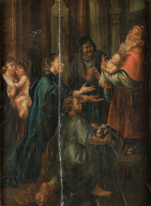 FOLLOWER OF PETER PAUL RUBENS (17TH CENTURY) "Presentation of the Child ...
