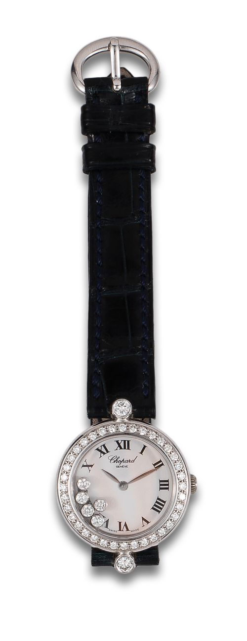 CHOPARD HAPPY DIAMONDS WRIST WATCH IN WHITE GOLD WITH DIAMONDS
