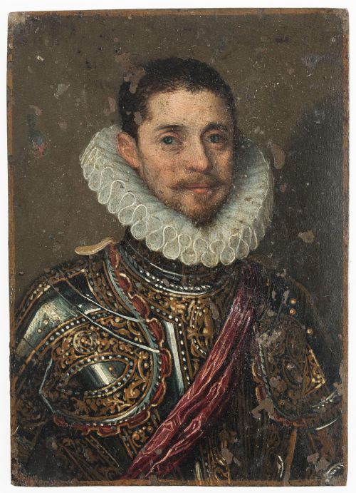 ANONYMOUS (17TH CENTURY) Portrait of a knight in armor,