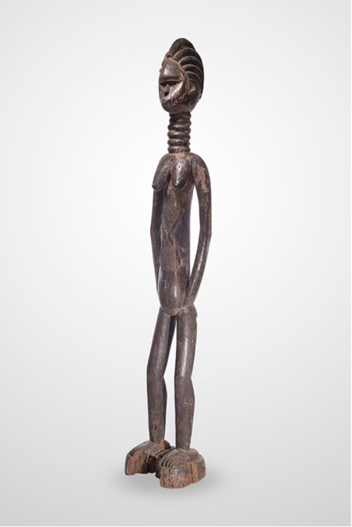 Estatua Baulé Blolo Bla, figura espiritual de esposa, Costa de Marfil ...