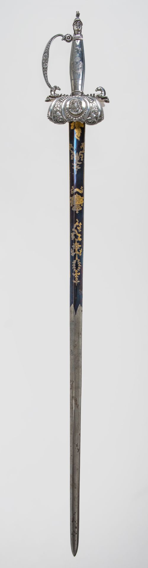 Spanish sword, 19th century, with silver hilt in its colour, made by ...
