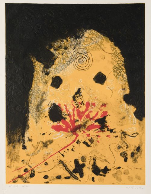 JUAN JOSE TORRALBA, El poeta, Grabado y carborundum sobre papel