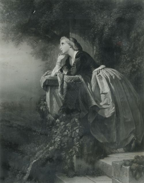 PHILIPP HERMANN EICHENS , "Le Départ des hirondelles", 1863, Grabado ...