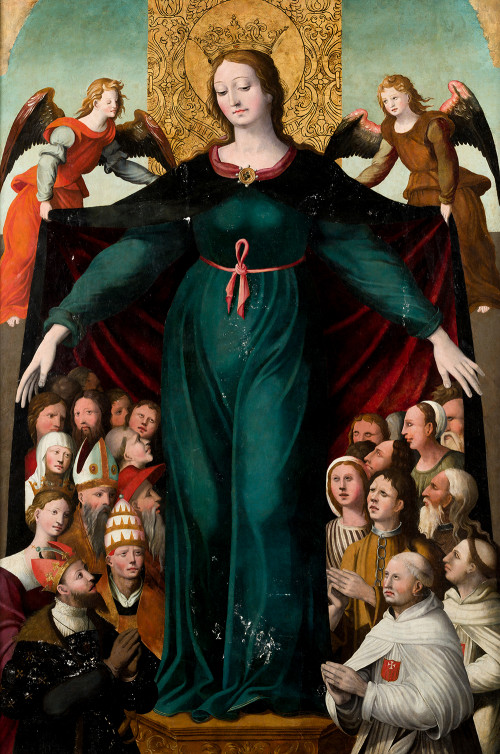 JERÓNIMO VICENTE VALLEJO COSIDA, Virgen de la Misericordia, Óleo sobre ...