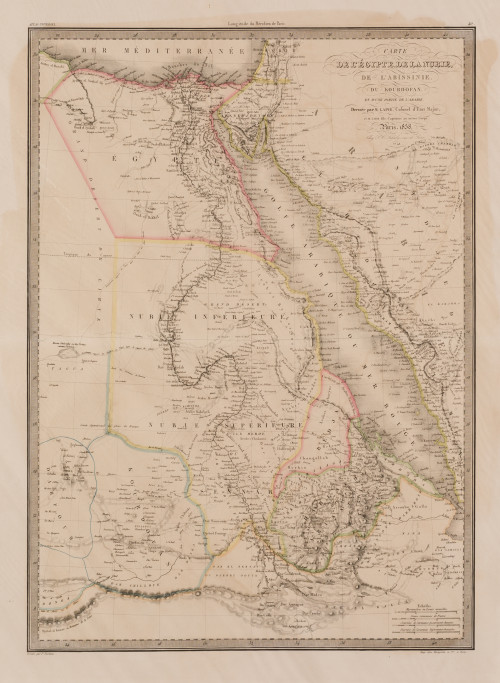 PIERRE ANTOINE TARDIEU, Mapa de Egipto, Arabia, Nubia y Abisinia,