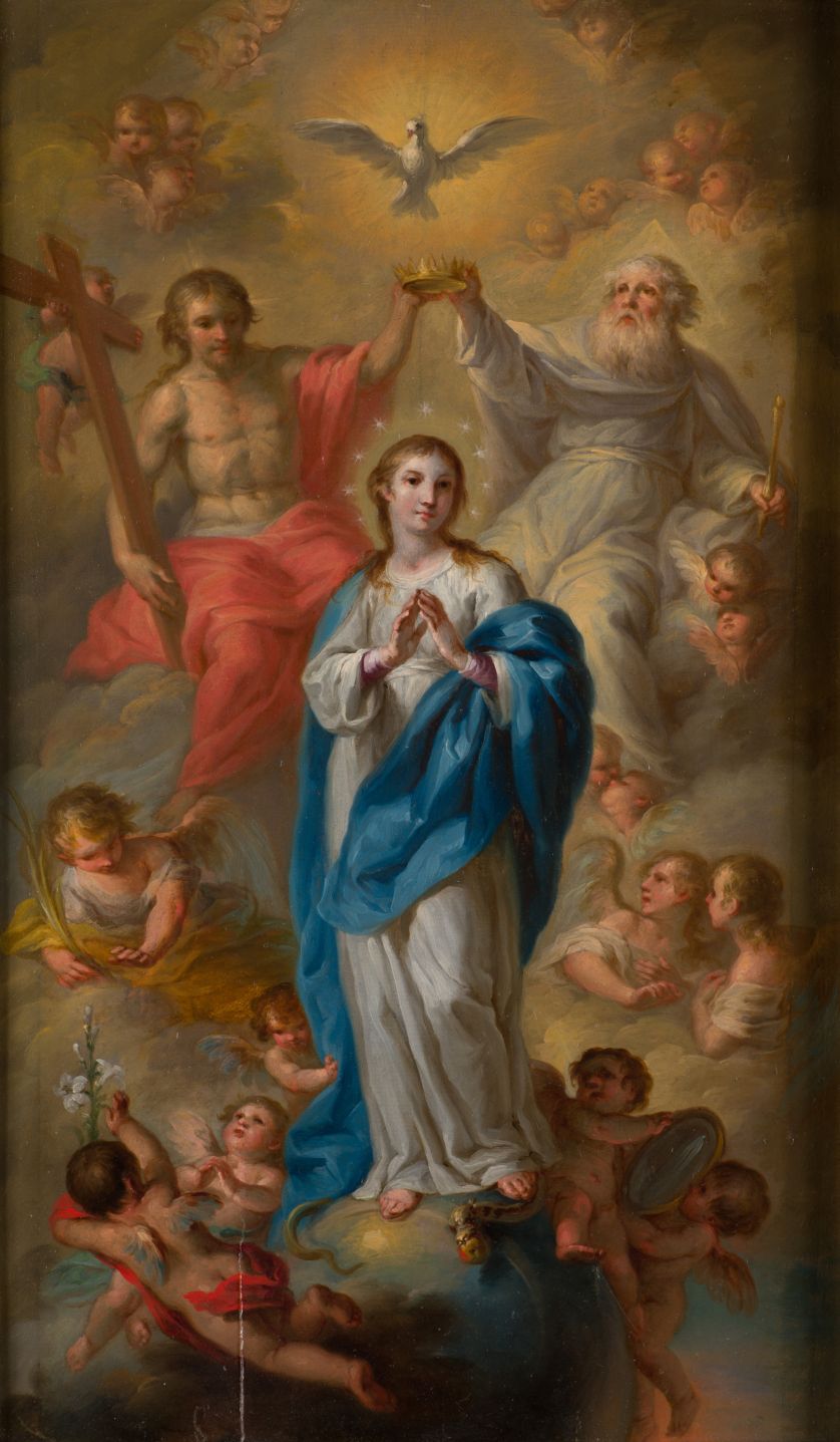 LUIS PLANES , Coronación de la Virgen por la Santísima Trinidad, Óleo ...