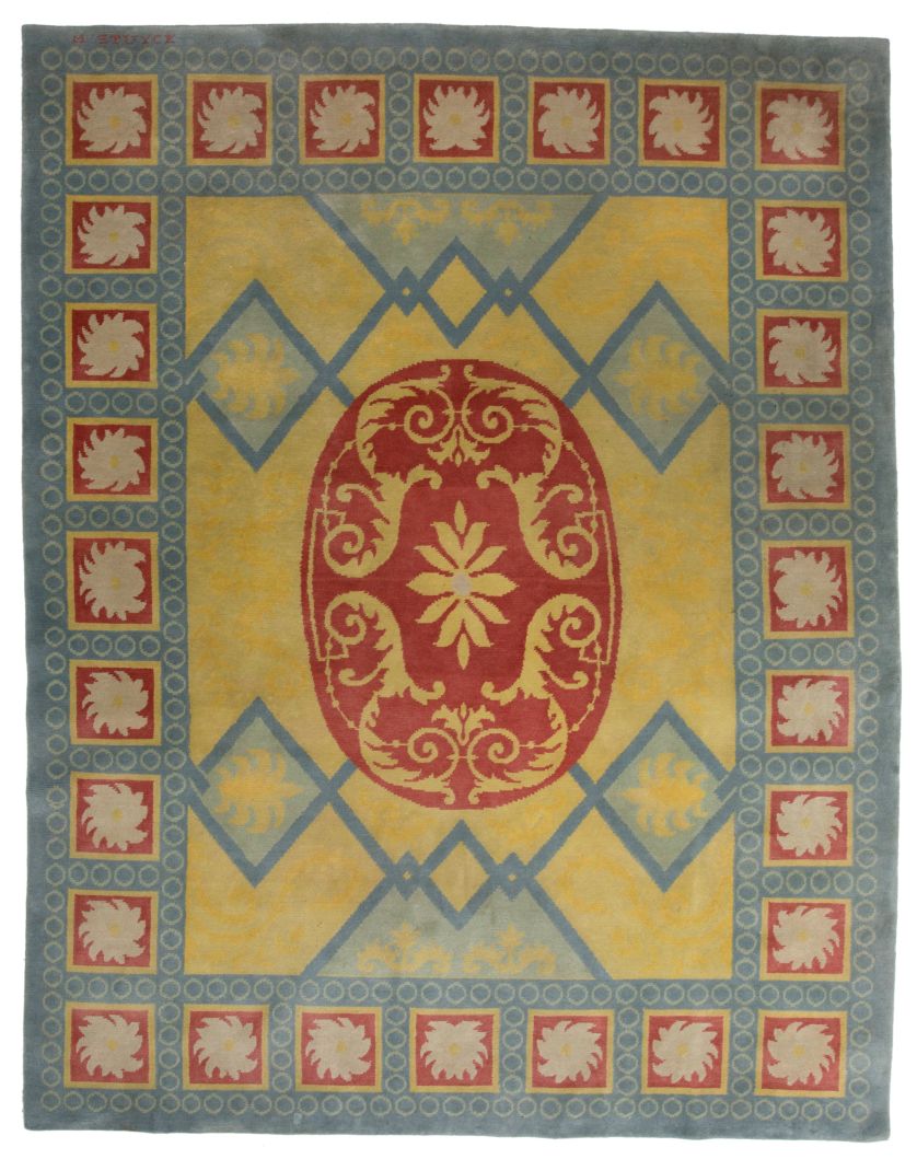 Alfombra española de lana anudada a mano, diseño Carlos IV, Miguel Stuyck,