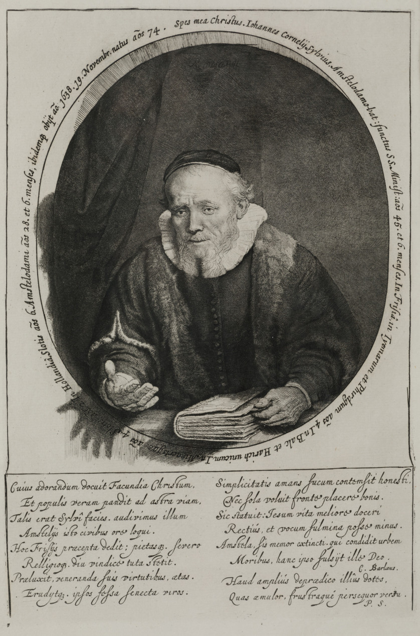REMBRANDT VAN RIJN, Retrato de Jan Cornelis Sylvius, predicador ...
