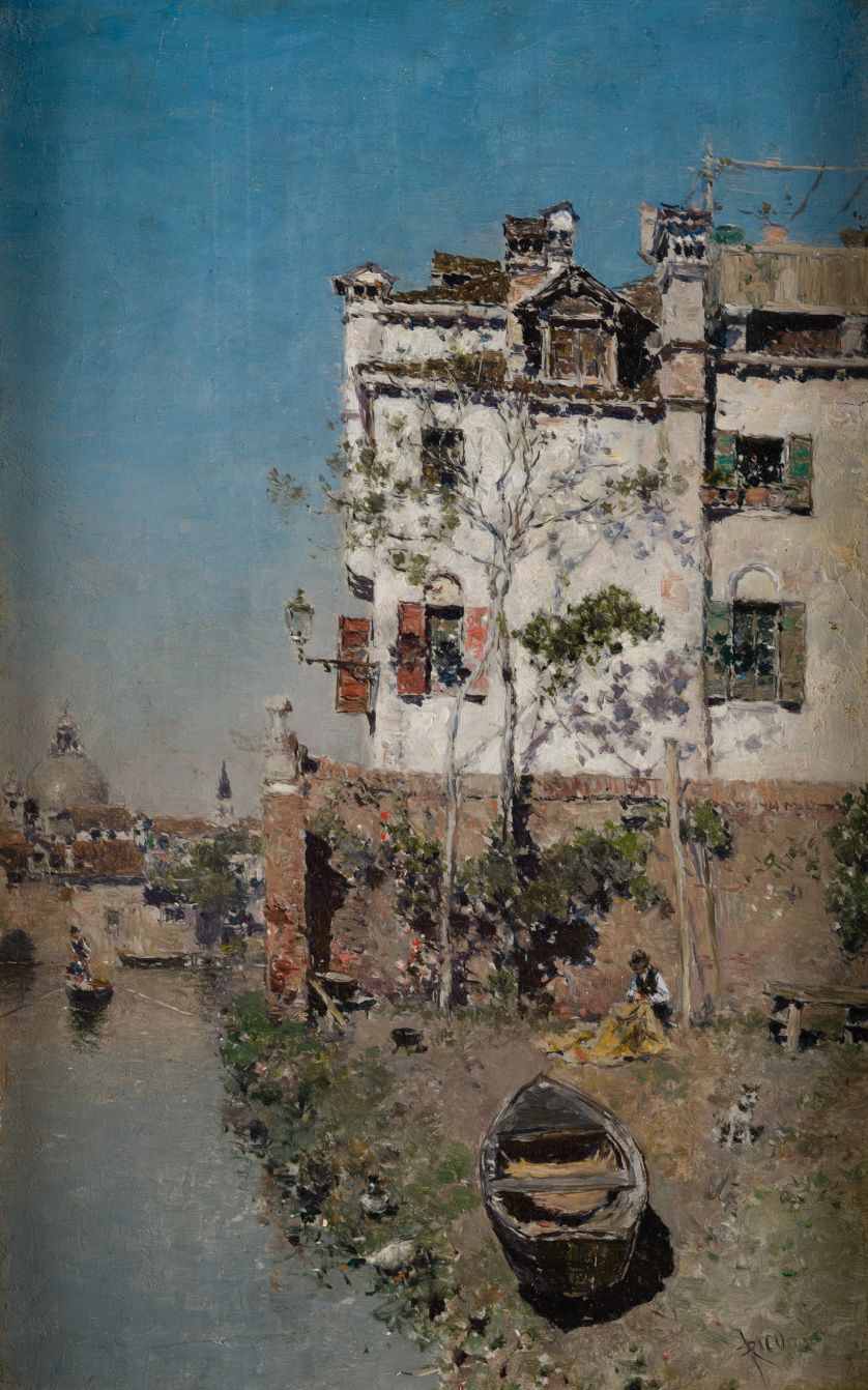 MARTÍN RICO Y ORTEGA, Paisaje de Venecia con Santa Maria della Salute ...