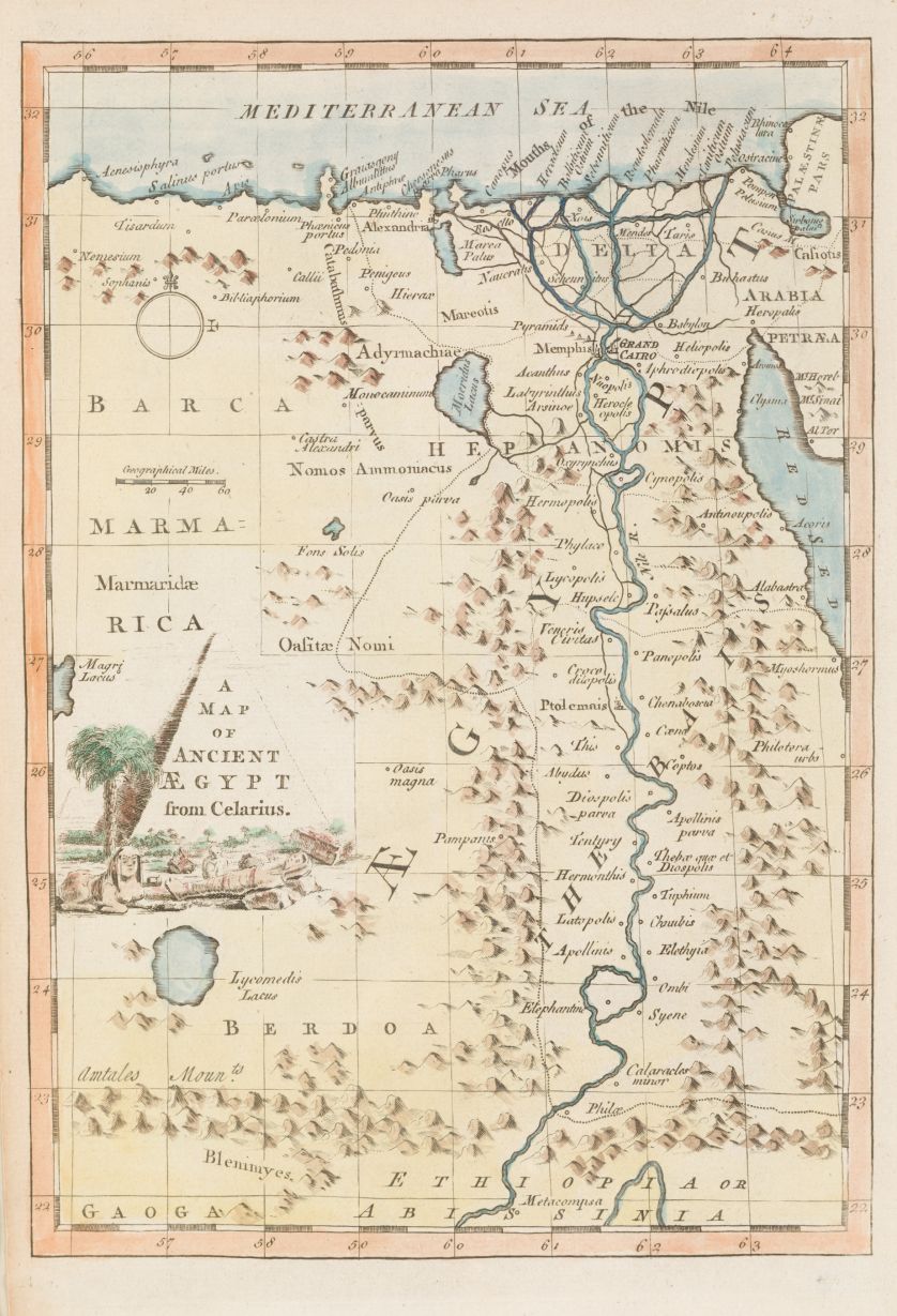 CRISTOBAL CELLARIUS, Mapa del Antiguo Egipto,